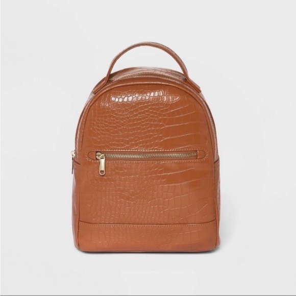 wild fable | Bags | New Wild Fable Faux Leather Mini Backpack Gold ...